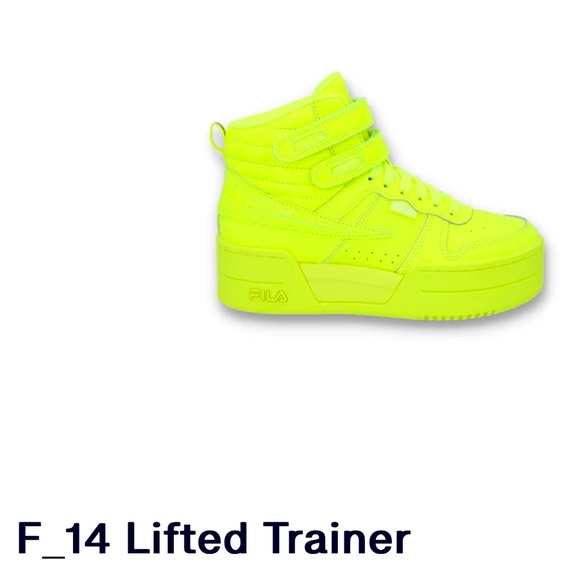 Fila | Shoes | Fila Lifted Doble Stacked F4 High Tops Leather Neon ...